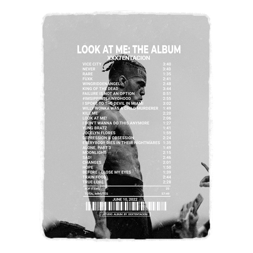 Look At Me The Album By Xxxtentacion Rug Receipt Rugs