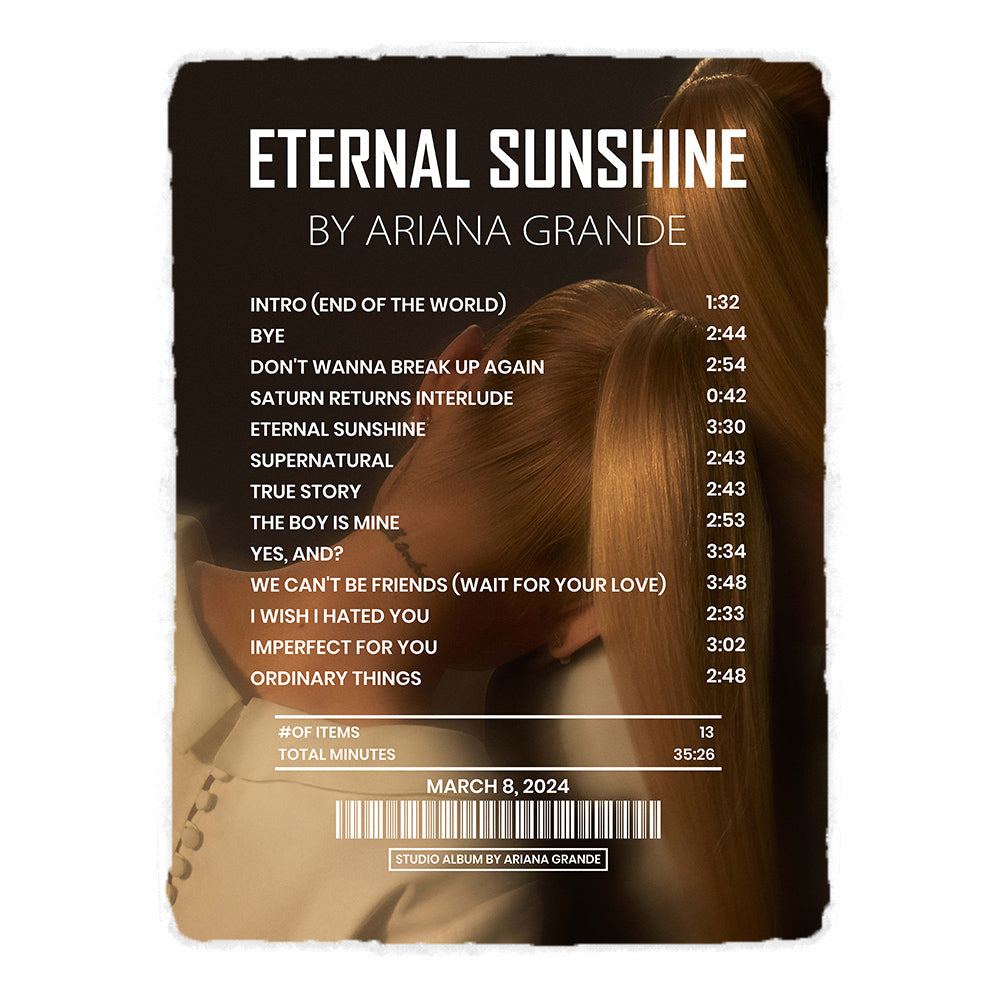 Eternal Sunshine By Ariana Grande [Canvas] – Receipt Rugs