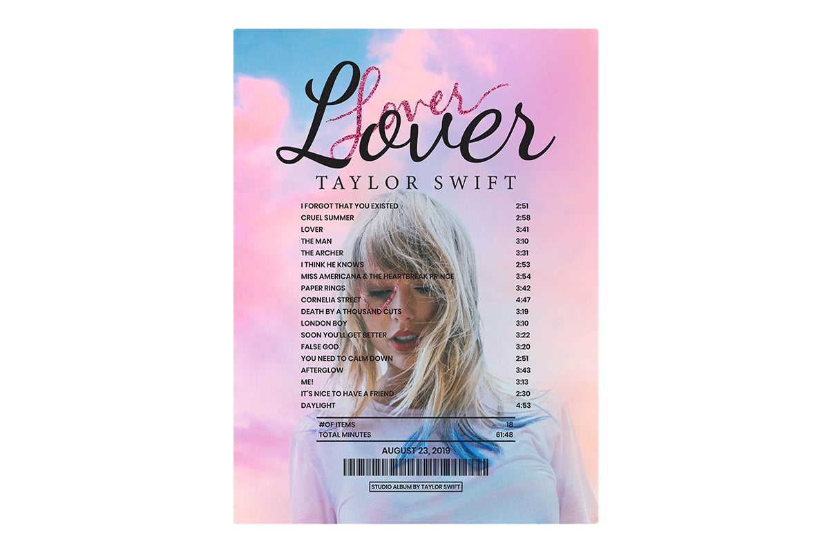 Lover By Taylor Swift [Canvas] – Receipt Rugs