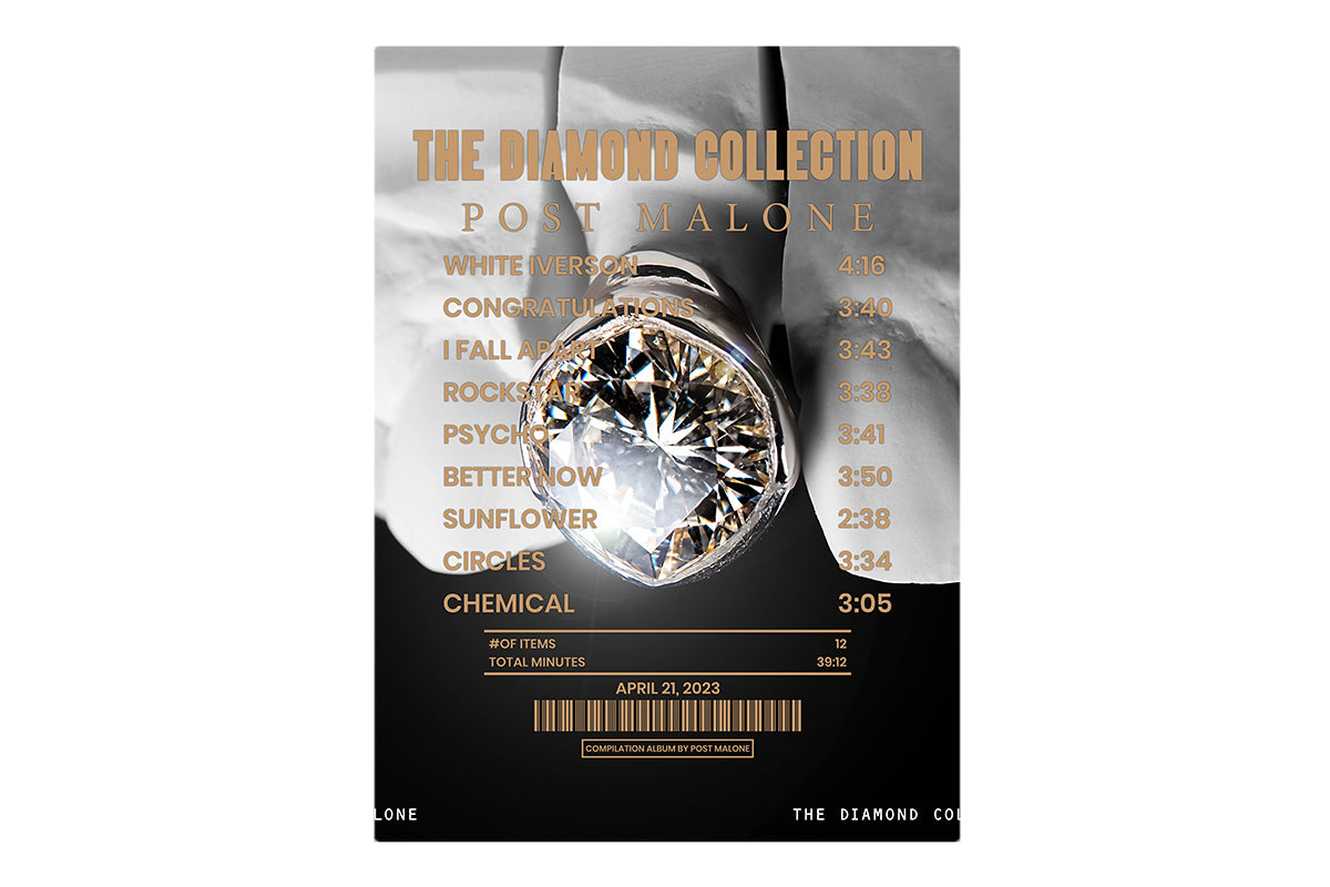 The Diamond Collection By Post Malone [Blanket] – Receipt Rugs