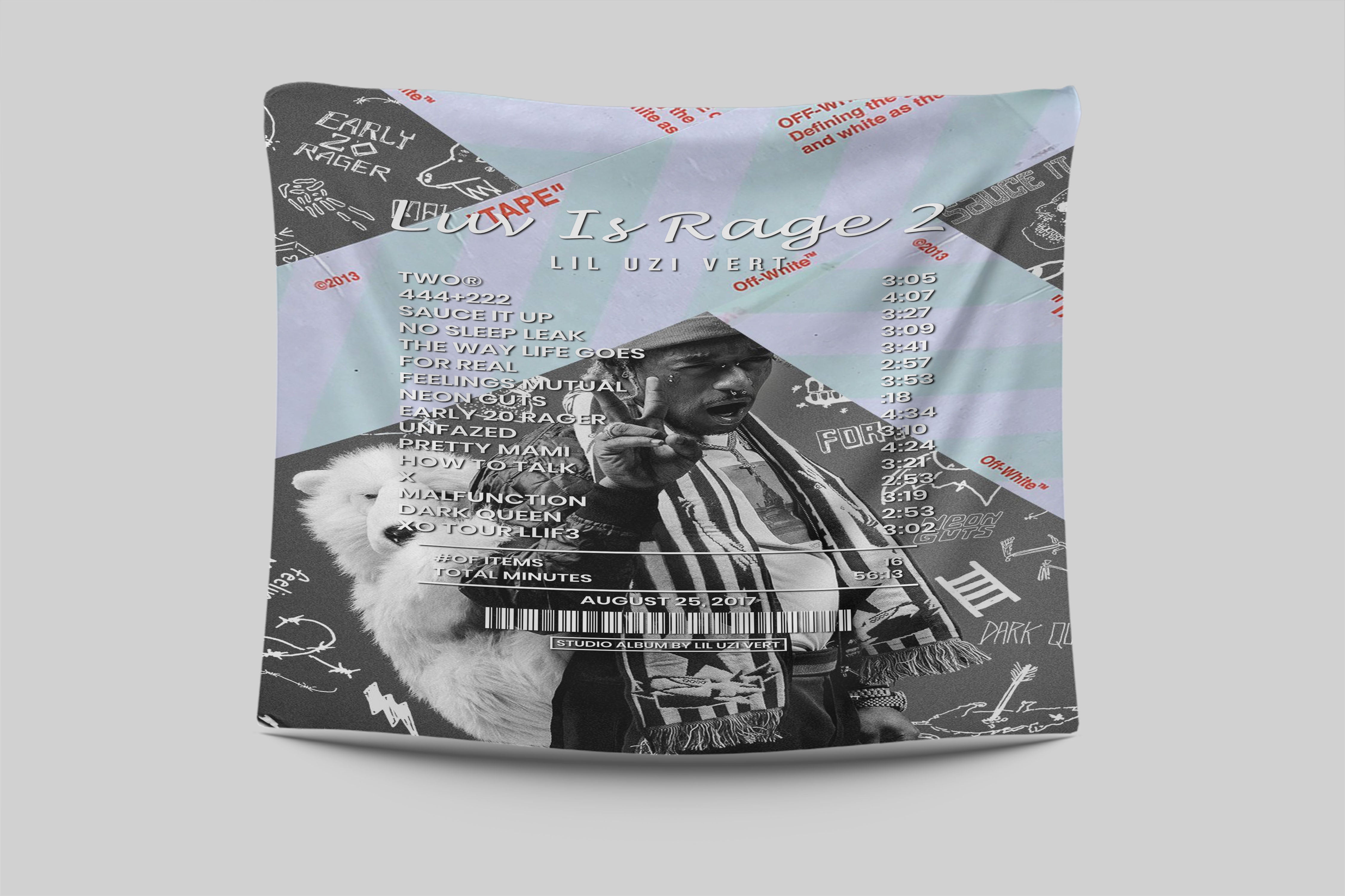 Luv Is Rage 2 By Lil Uzi Vert [Blanket] – Receipt Rugs