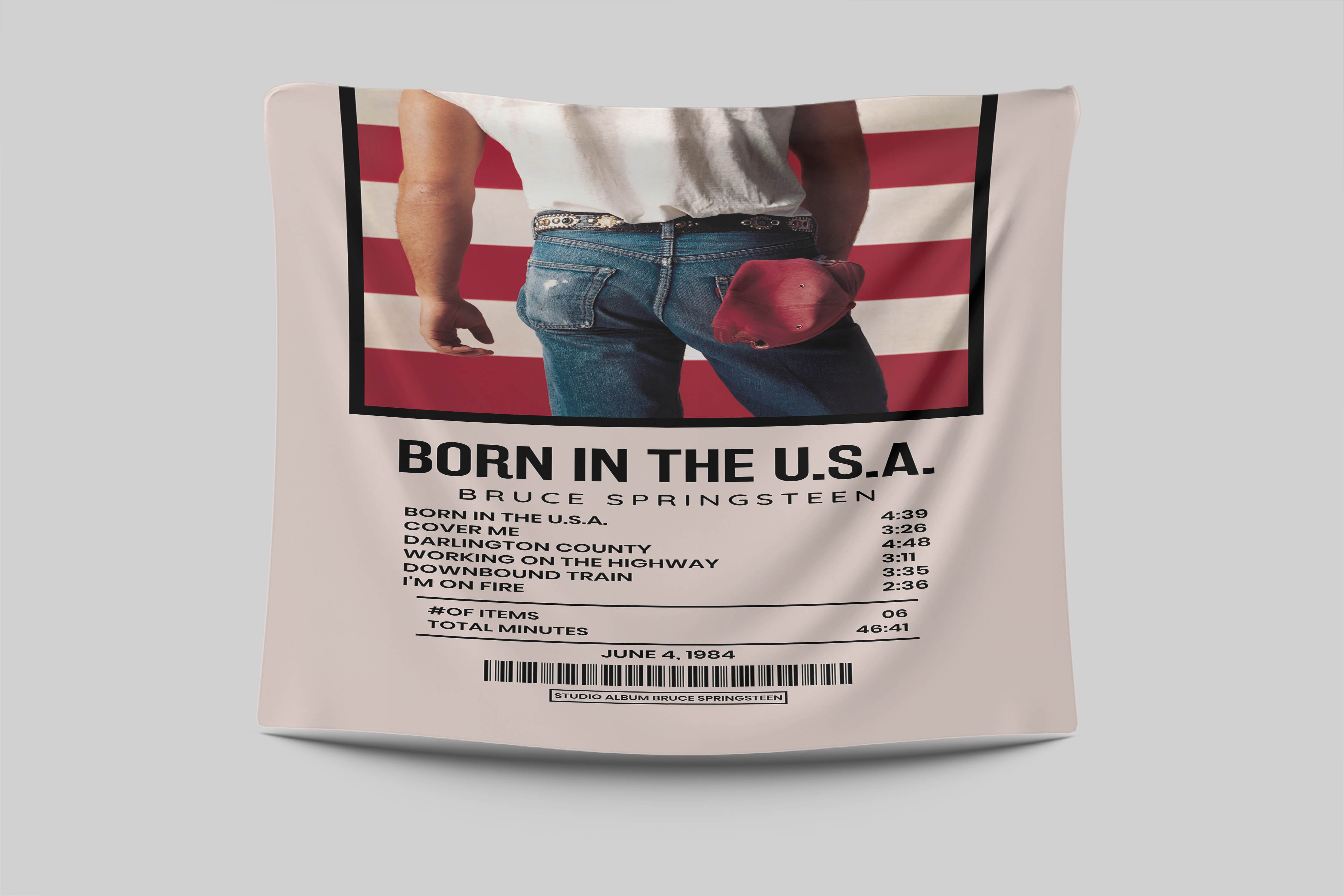 Born In the U.S.A. By Bruce Springsteen [Blanket] – Receipt Rugs