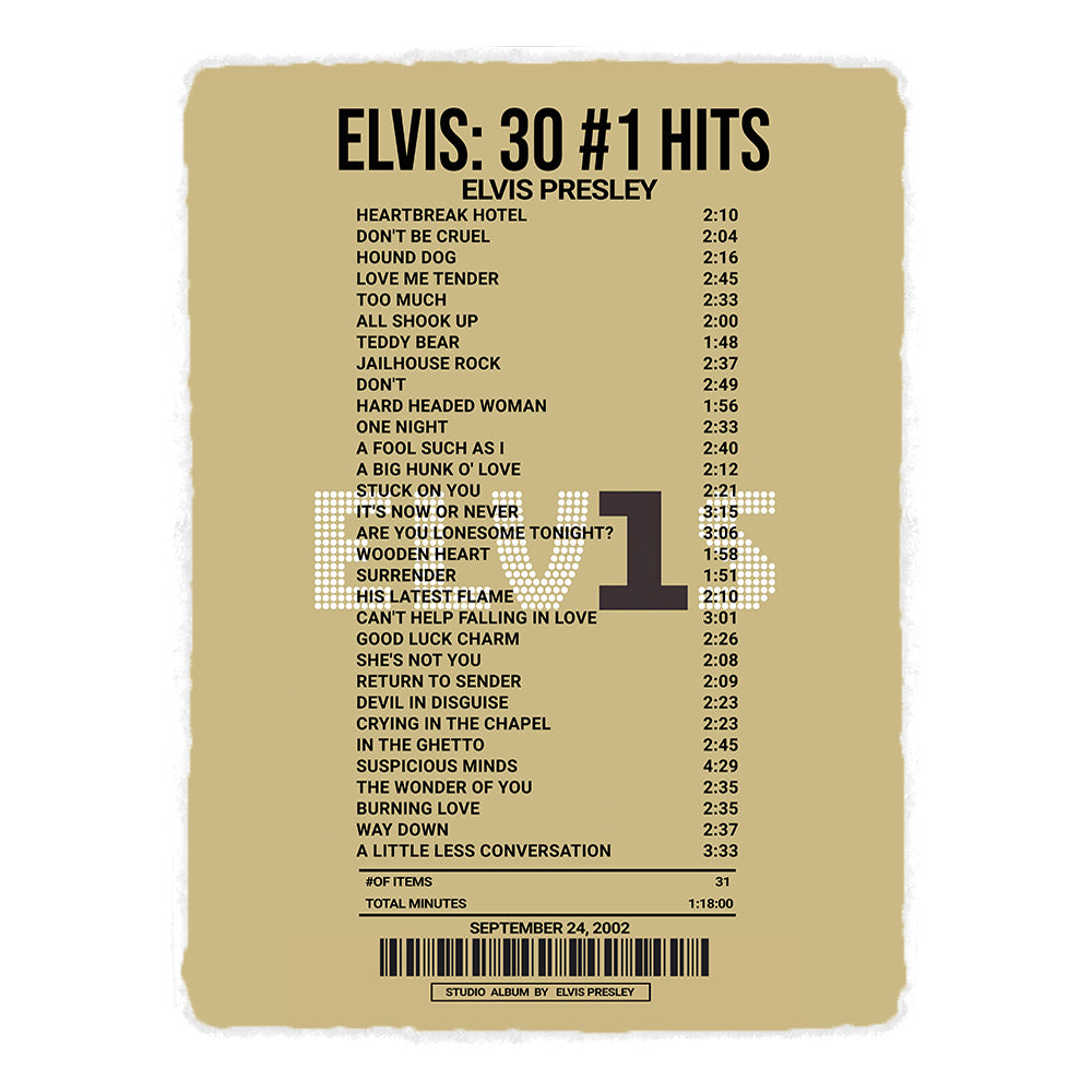 Elv1s: 30 #1 Hits By Elvis Presley [Rug] – Receipt Rugs