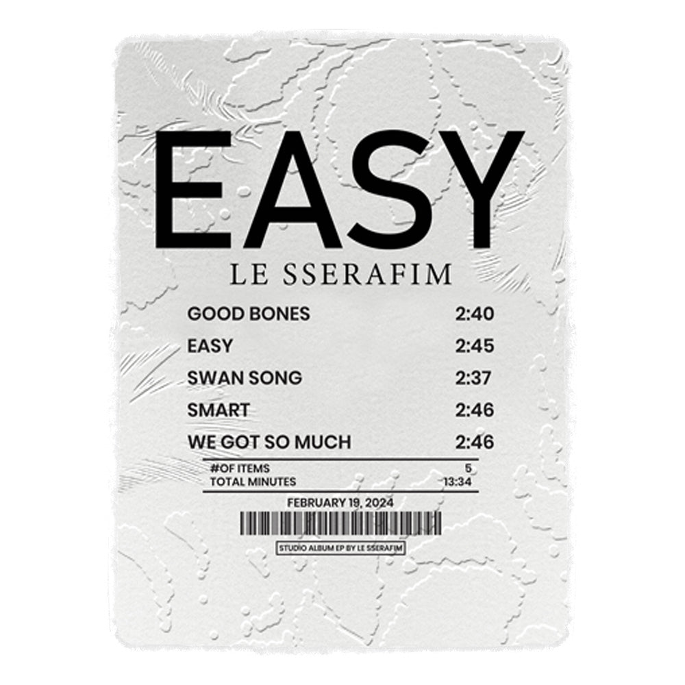 Easy (EP) By LE SSERAFIM [Rug] – Receipt Rugs