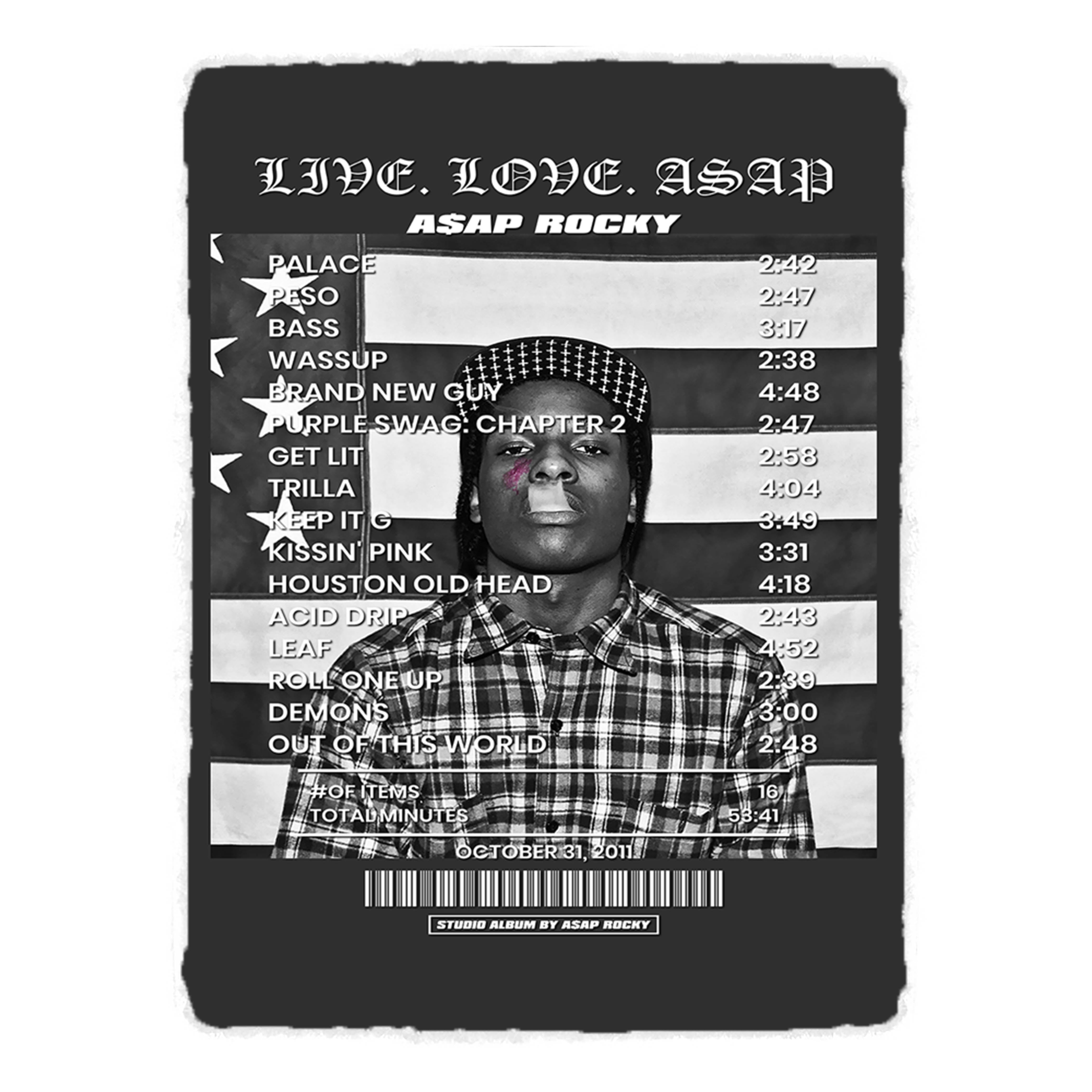 LIVE.LOVE.A$AP By A$AP Rocky [Rug] – Receipt Rugs