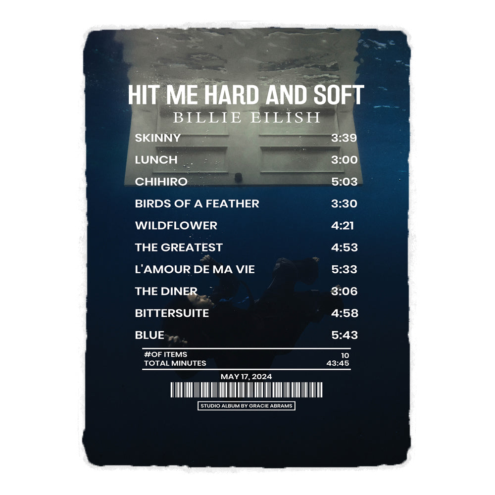 Hit Me Hard And Soft By Billie Eilish [Canvas] – Receipt Rugs