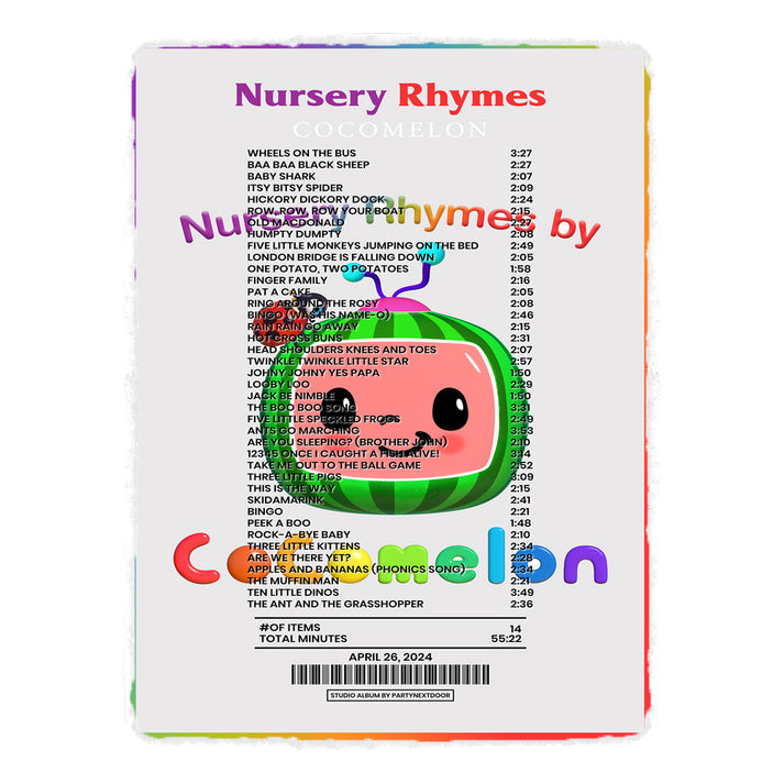 Nursery Rhymes By Cocomelon [Rug] – Receipt Rugs