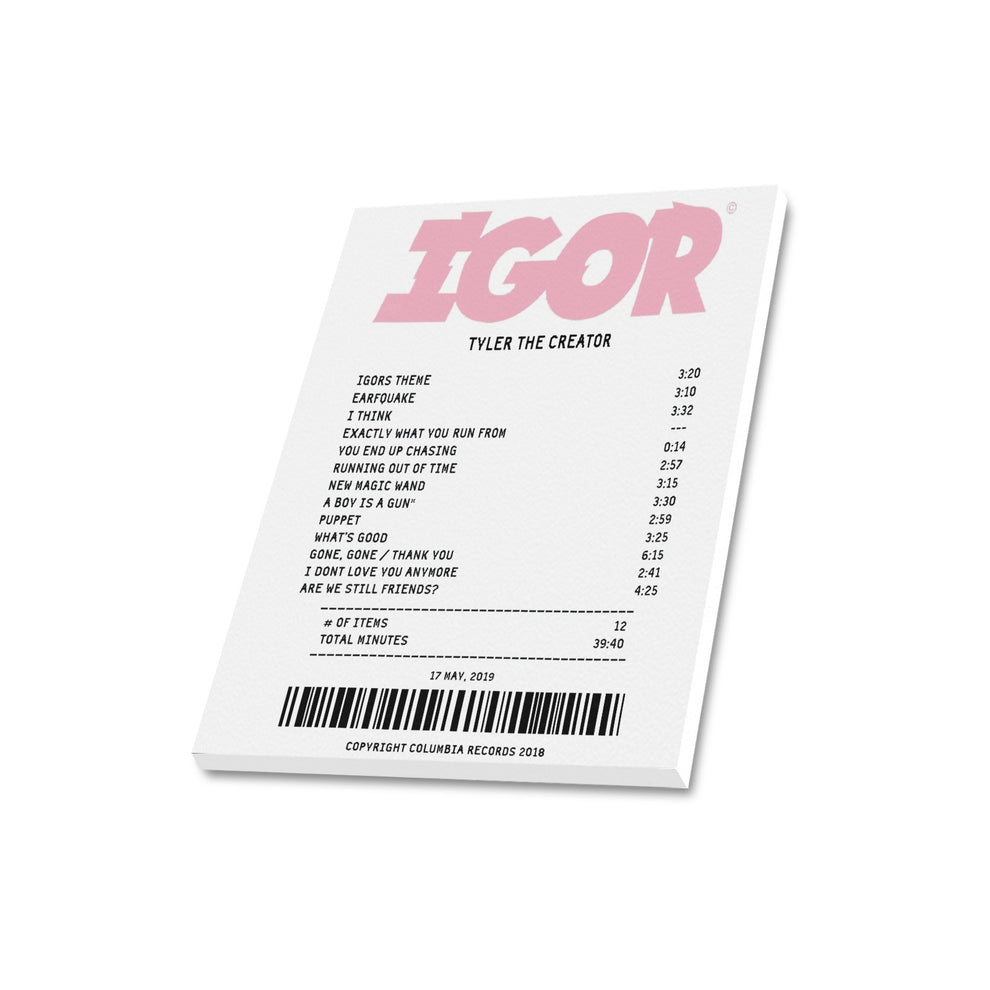 IGOR - Tyler The Creator [Canvas] – Receipt Rugs