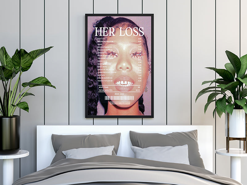 Her Loss (by Drake & 21 Savage) [Canvas] – Receipt Rugs