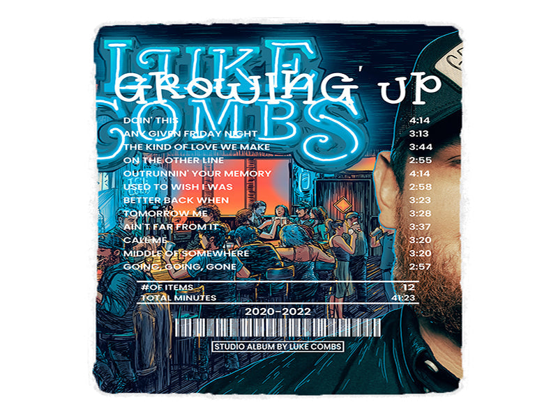 Growin' Up (by Luke Combs) [Canvas] – Receipt Rugs